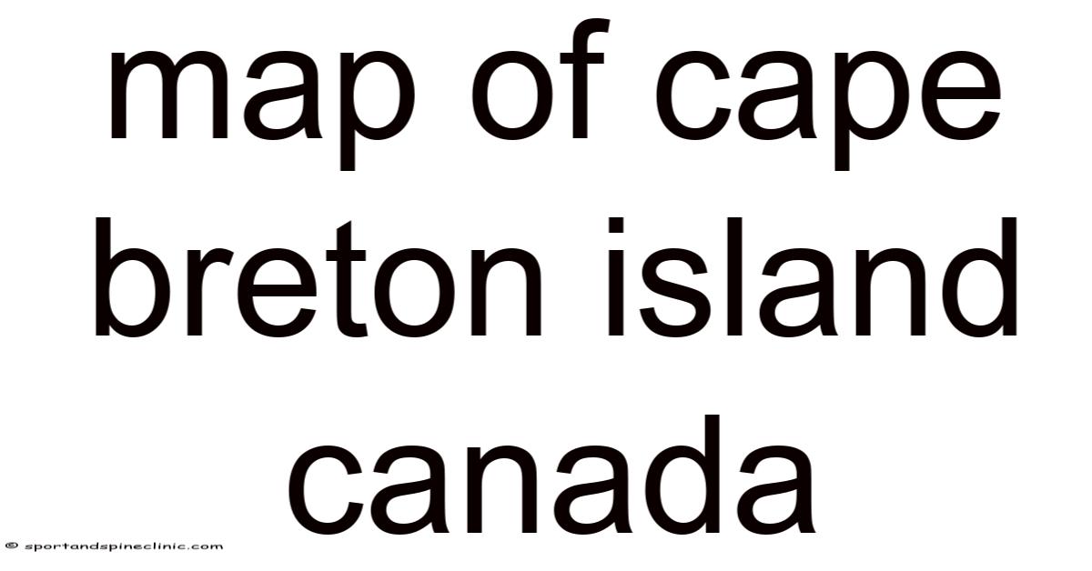 Map Of Cape Breton Island Canada